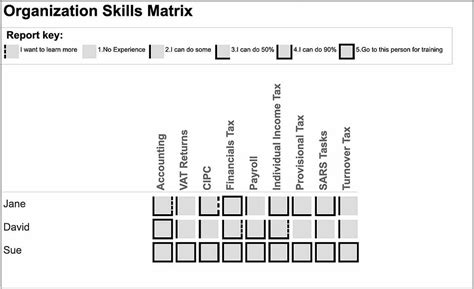 Organization Skills Matrix