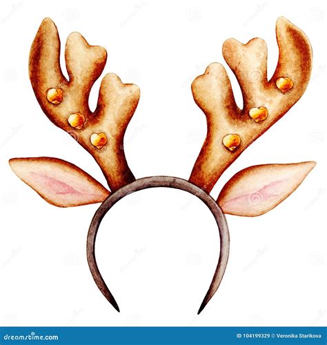 Deer Antlers Watercolor Stock Illustration Illustration Of Drawing