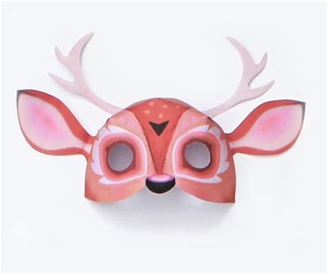 Deer Mask Template DIY No Sew Mask Pattern To Wear Instantly Make