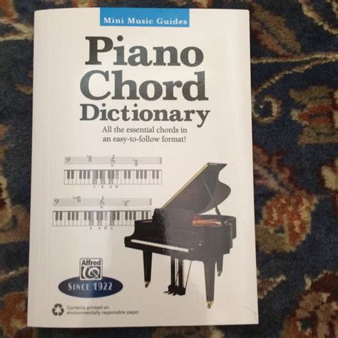 piano chord dictionary hobbies and toys books and magazines assessment