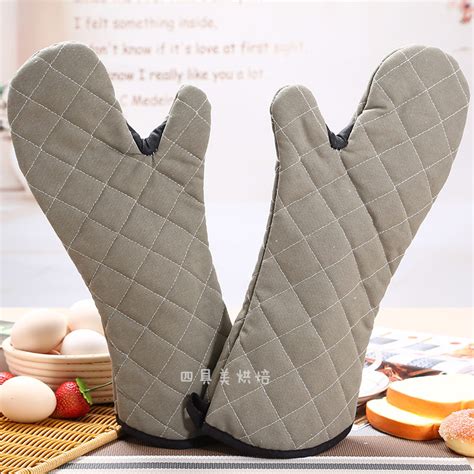 三能17寸耐高温手套微波炉烤箱专用隔热防烫加厚一副2只SN7992 虎窝淘