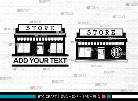 Shop Svg Monogram Super Shop Svg Graphic By Etc Craft Store · Creative
