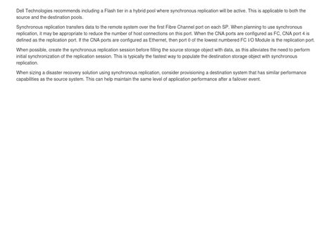 Synchronous Replication Metrosync Dell Unity Best Practices Guide