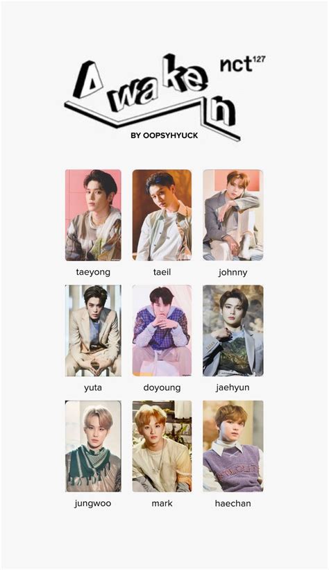 Nct Awaken Photocard Template