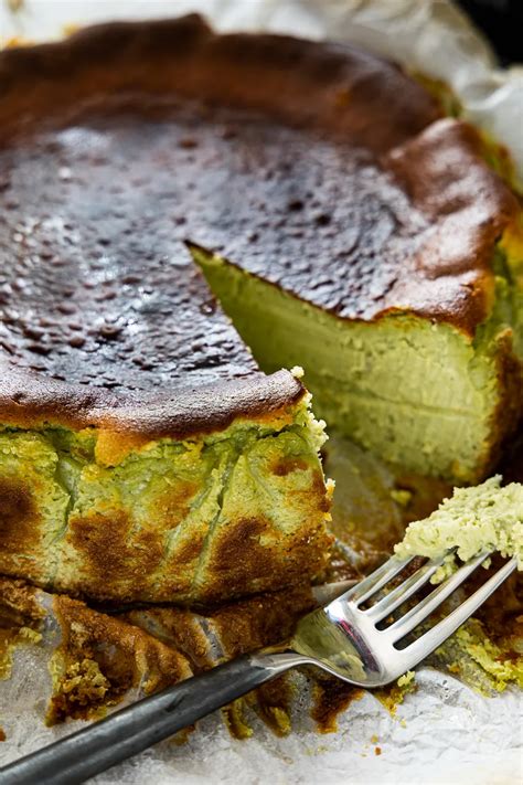 Pistachio Burnt Basque Cheesecake Artofit