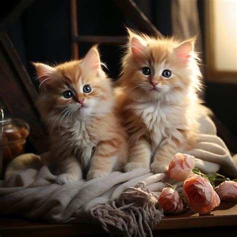 Premium Ai Image Cute Kittens