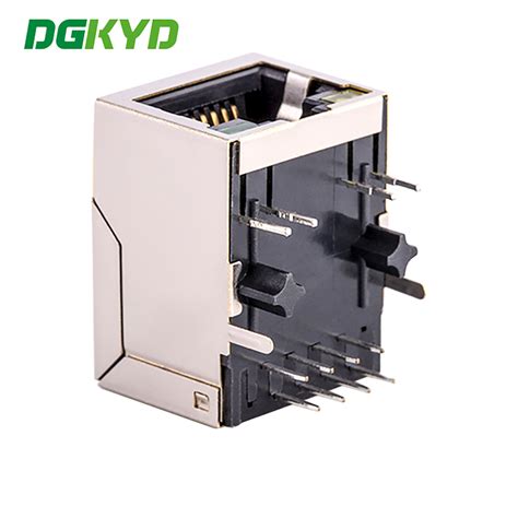 Rj45 Single Port Jack With 10 100base Transformer Integrated Ethernet Connector Rj45 With