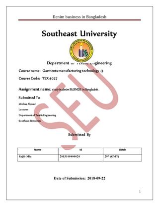 Study On Denim Business In Bangladesh Pdf