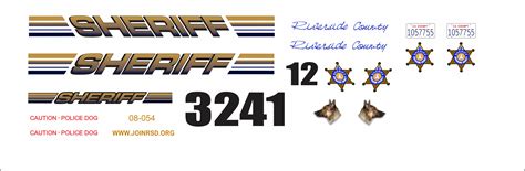 143 Riverside County California Sheriffs Department Waterslide Deca
