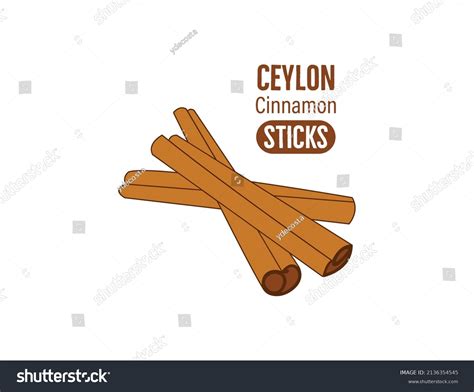 Ceylon Cinnamon Sticks Icon Logo Vector Stock Vector Royalty Free