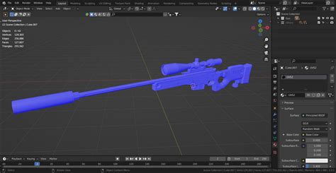 Awm Sniper Rifle High Poly 3d Model Turbosquid 2146856