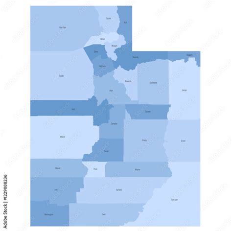 Utah Ut Detailed Political Map Of Us State Administrative Map