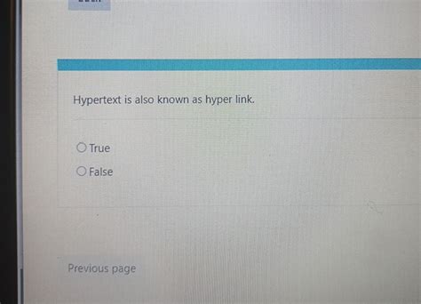 Solved Hypertext Is Also Known As Hyper Link True