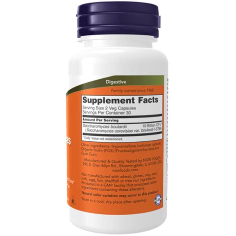 Saccharomyces Boulardii Gastrointestinal Support 60 Vege Capsules