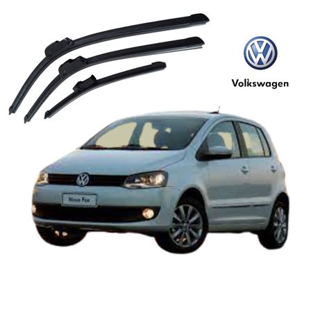Kit Palheta Limpador Parabrisa Dianteiro Traseiro Vw Fox 2010 2011