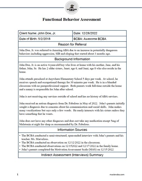 How To Conduct And Document An Initial Assessment For Aba Services