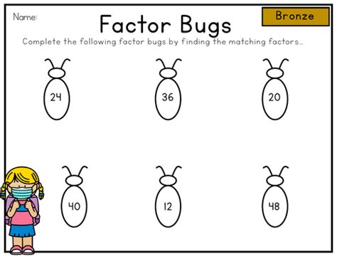 Factor Bug Worksheet Key Stage 2 Teaching Resources