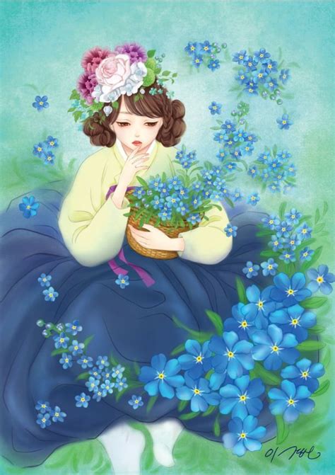 월 물망초 Người minh họa Anime Nghệ thuật