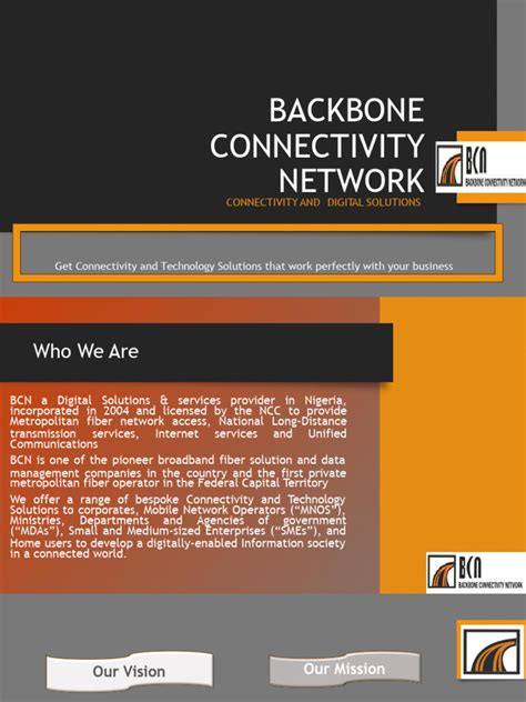 Brochure Backbone Connectivity Network Pdf Cloud Computing Security