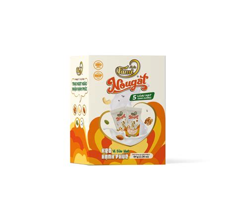 Kẹo Hạnh Phúc Nougat Faminuts Hộp Giấy 64g Faminuts