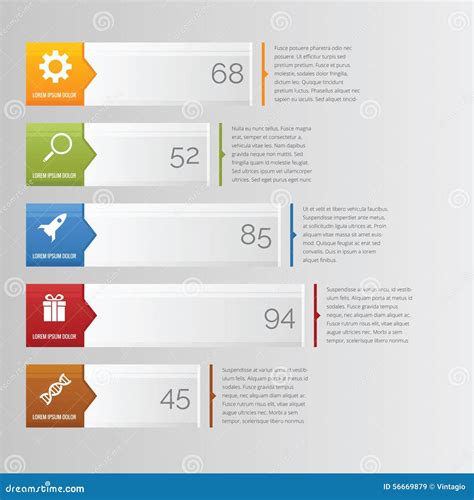 Infographic Chart Bar Horizontal Cartoon Vector CartoonDealer Com 56669879