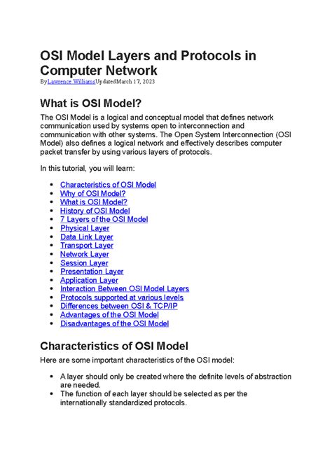 Osi Model Layers And Protocols In Computer Network Osi Model Layers And Protocols In Computer
