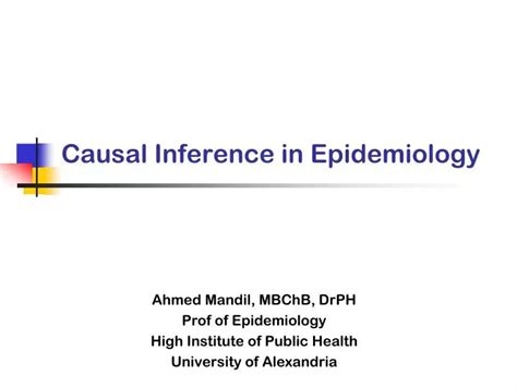 Ppt Causal Inference In Epidemiology Powerpoint Presentation Free Download Id3103071