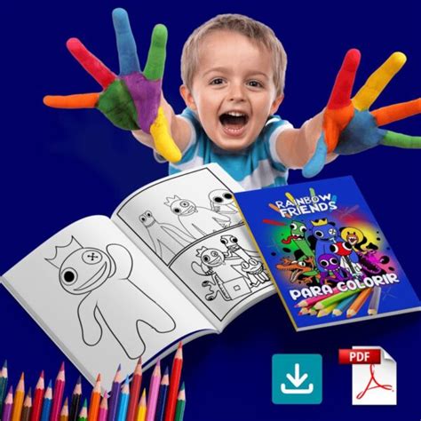 Revista Digital Desenho Rainbow Friends Para Colorir Arte Midia Web