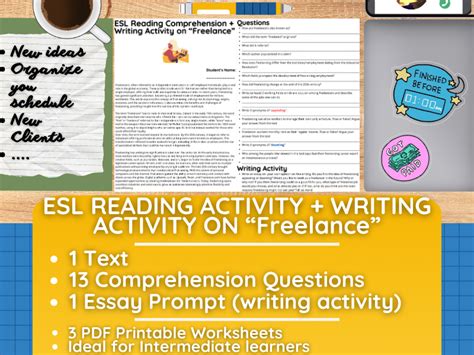 Esl Reading Comprehension Writing Activity Worksheets On Freelance