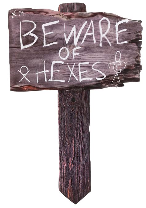 Witch Way Beware Of Hexes Sign Prop Halloween Signs