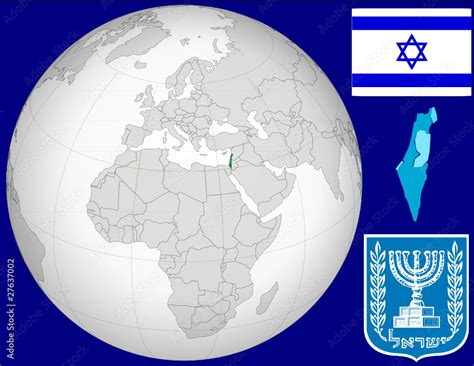 Israel On Globe