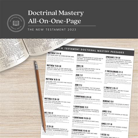 New Testament Doctrinal Mastery All On One Page Pdf Download The Red Headed Hostess