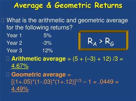 Ppt Arithmetic Vs Geometric Mean Powerpoint Presentation Free
