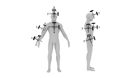 Positioning Of The Sensors And Rotation Axes The Circles Represent The Download Scientific