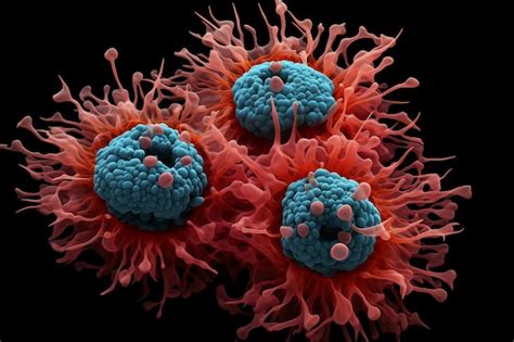 Premium Photo Electron Microscopy Of Dead Cells Of Cancer By