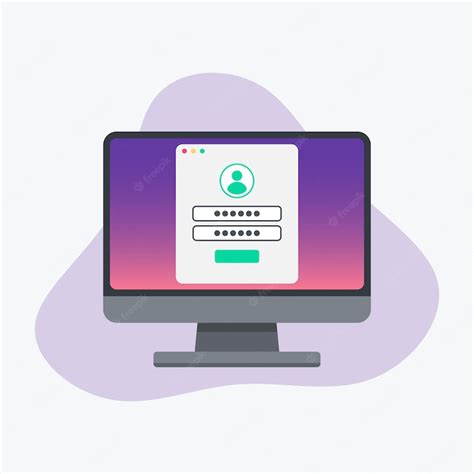 Premium Vector Login And Password Of The User Authorization On Computer Concept Vector