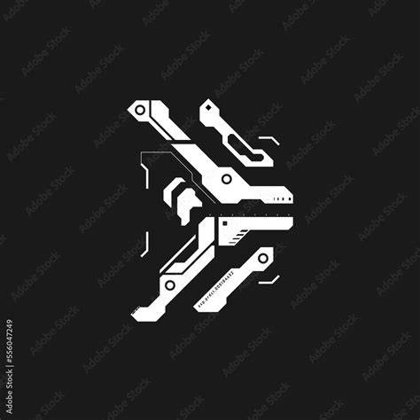 cyberpunk arrow cyberpunk interface element futuristic pointer direction tech style arrow