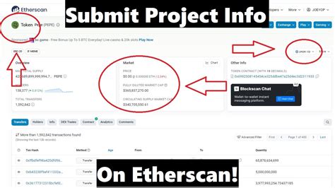How To Submit Project Info On Etherscan Logo Links And Price Will
