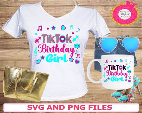 Tiktoker Girl Svg And Birthday Squad Svg 2x1 Images Svg And Etsy