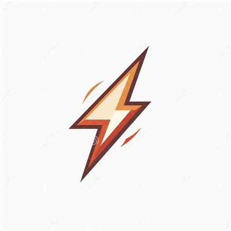 Stylized Lightning Bolt Icon With Dynamic Lines On A Light Background Stock Illustration