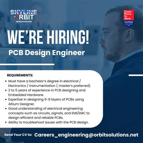 Onshore And Offshore Jobs On Linkedin Were Hiring Position Pcb