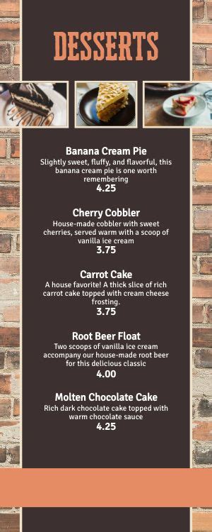 Brickwall Burger Takeout Menu Template By Musthavemenus