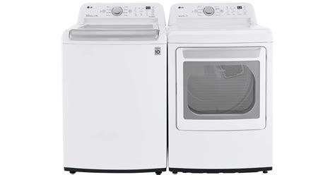 Lg Wt7150cw Dle7150w 28 Inch Wide 5 Cu Ft Top Load Washer And 27 Inch