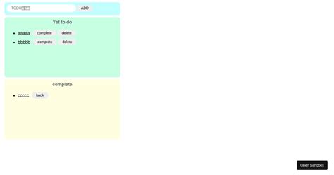 React Todo Codesandbox