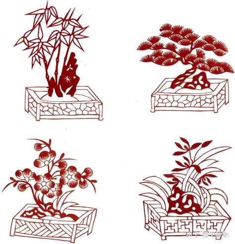剪纸经典清韵弥远山东清代剪纸画稿 鲍家虎 知乎
