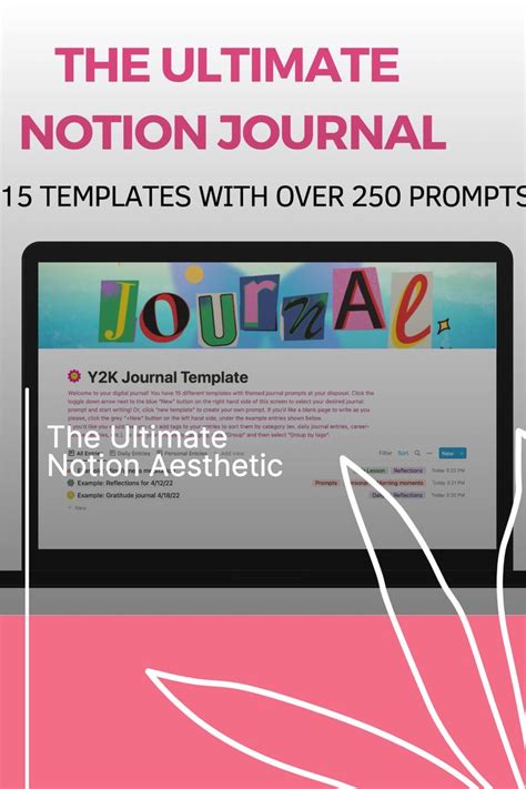 Y2k Aesthetic Notion Journal Template Notion Templates Etsy In 2022