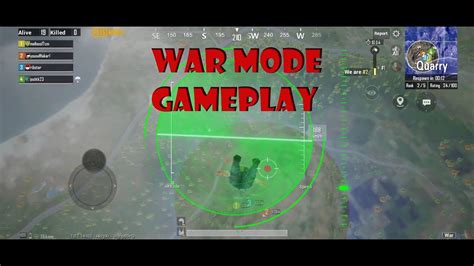 Pubg Mobile War Mode Gameplay Youtube