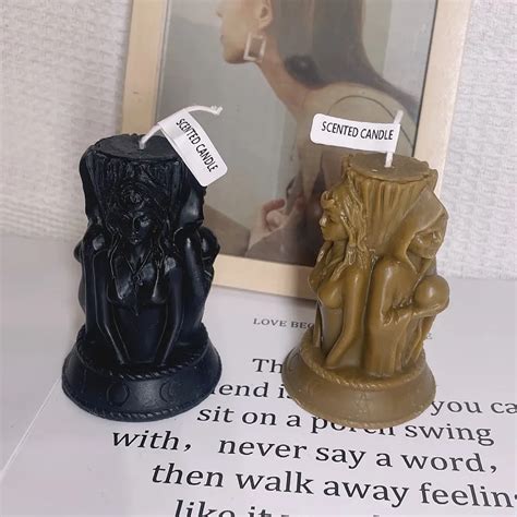 Suxiu Oem Mysterious Female Figure Candle Carving Tranquility Sacred