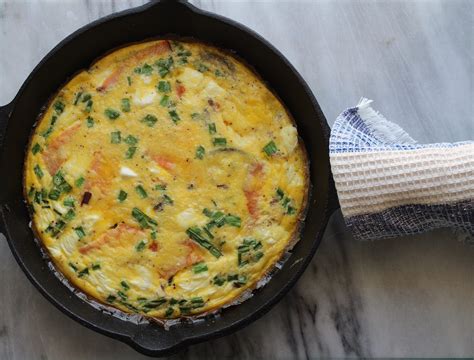 Smoked Salmon Frittata One Girl One Kitchen