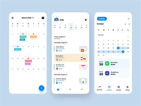 日历、日程安排app Ui Xd素材下载 豆皮儿 花瓣网